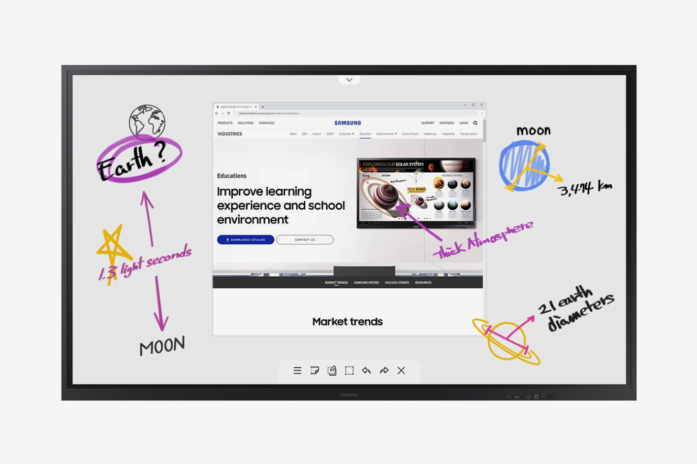 Samsung lanza mega pizarrón digital de 85 pulgadas con diversas ...